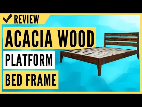 ACACIA Emery 14 Inch Wood Platform Bed Frame with Headboard