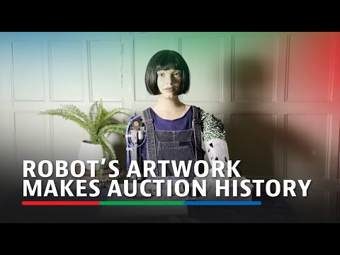 AI robot 'Ai-Da' makes auction history with record-breaking artwork at Sotheby's | ABS CBN News