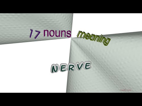nerve - 18 nouns having the meaning of nerve (sentence examples)