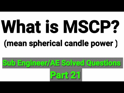 The MSCP of a lamp? | subengineer electrical classes | sub engineer, AE previousyear question solved