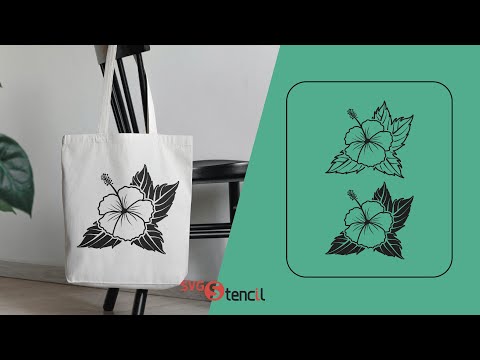 Simple hawaiian flower svg | hibiscus flower svg - SVGStencil
