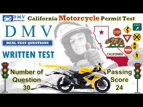 California DMV Motorcycle Permit Test#2