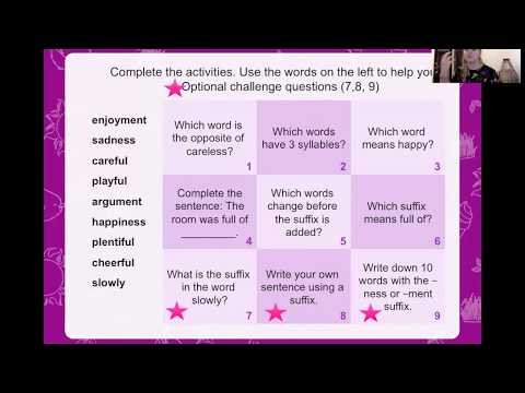 Suffixes (-ment, -ness and -ful) with Miss Thomas