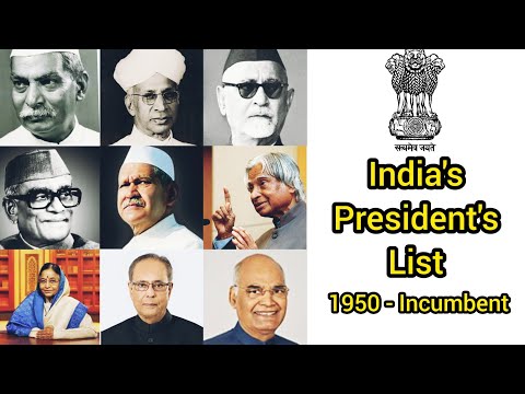Names of India's presidents| India's Former President's List| President of India