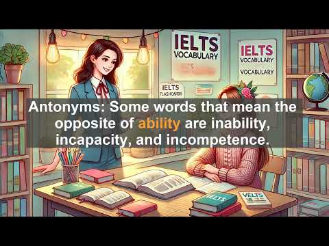 2500 IELTS 5.5 Vocabulary Lesson: Ability - Meaning, Common errors, Synonyms and Antonyms