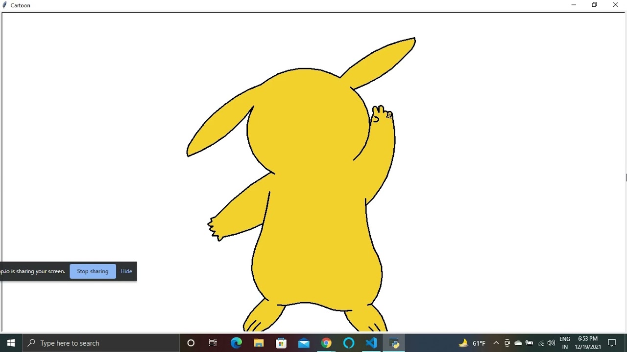 Draw Pikachu with Python  #pbh #python #coding