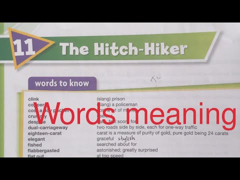 New Oxford Modern English Book 7| Chapter 11 The Hitch-Hiker | Words meaning in English and Urdu