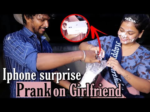 Surprising my girlfriend with an iphone 11 Prank on her birthday ( She almost cried )