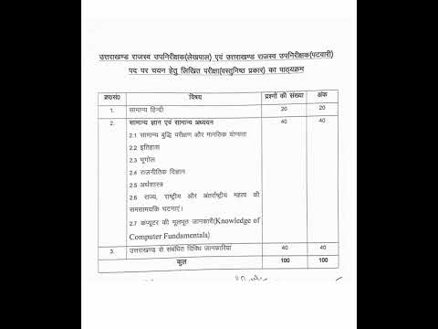 syllabus||ukpsc||patwari & lekhpal