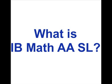 What is IB Math AA SL?