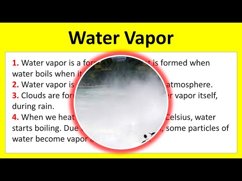 10 Lines on Water Vapor in English | Few lines on Vapor | Short essay on vapor in English