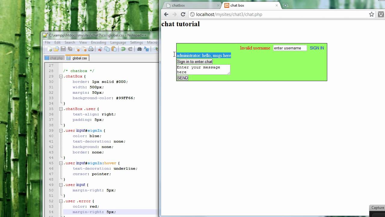 chat/shoutbox tutorial using php, jQuery, and AJAX - part 1