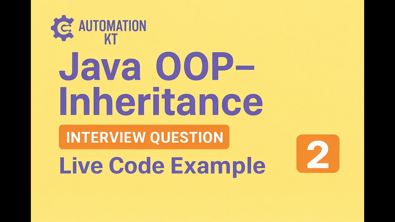 Java OOP: Inheritance Explained with Code Example | Java Interview Questions & Answers 2026