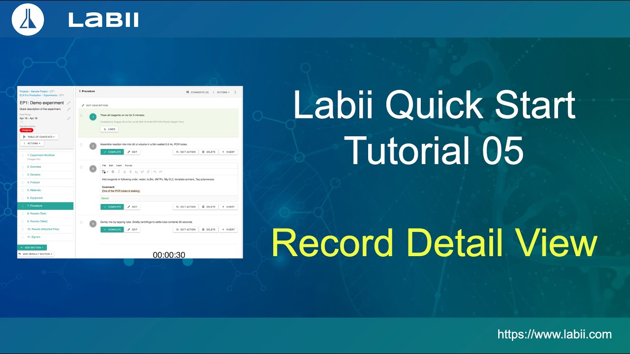 Labii Quick Start Tutorial 06:  Record detail view