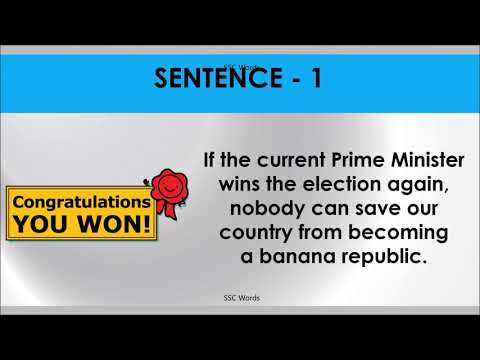 BANANA REPUBLIC Idiom 1454 # Meaning and five sentences # SSC Words