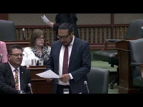 Sol Mamakwa, MPP, Reads Out Proximity Principle Petition in the Ontario Legislature