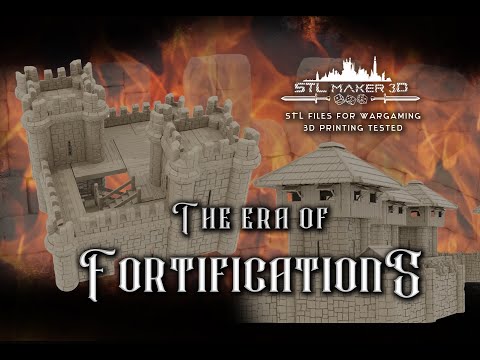 The era fortification | STL files tabletop, modular wargaming terrain, STL maker 3D.