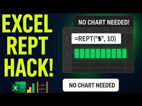 Excel REPT Function Hack 🔁 | Create Dynamic Bars Without Charts!