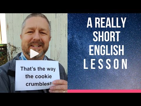 Meaning of THAT'S THE WAY THE COOKIE CRUMBLES - A Really Short English Lesson with Subtitles