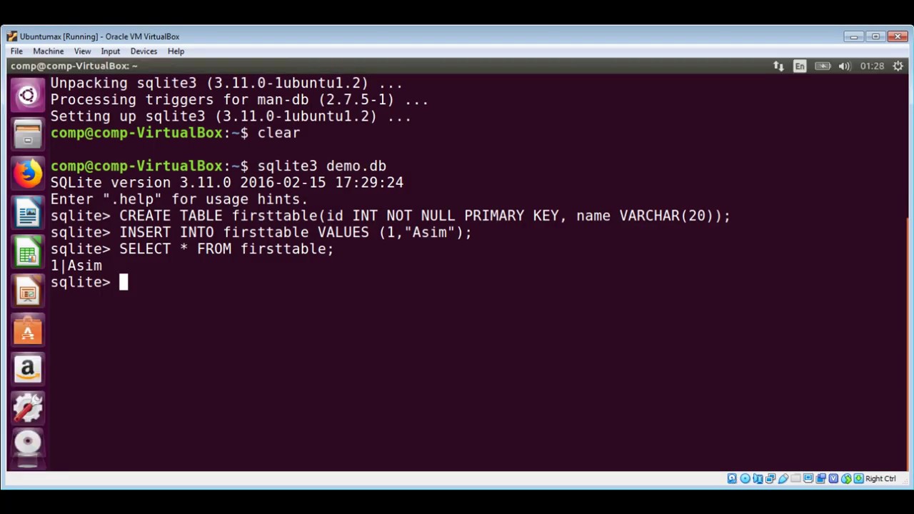 How to Install SQLite and create database, table , insert data and perform sql query on Ubuntu Linux