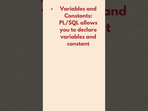 features of plsql