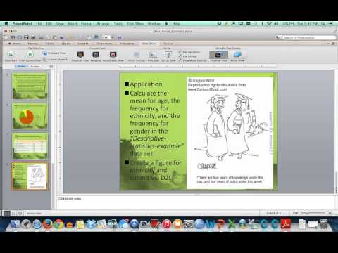 Descriptive statistics PowerPoint and example