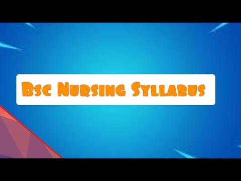 BSc Nursing| Syllabus| 1st Year| #bscnursing #rguhs #gnm