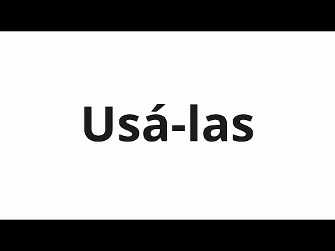 How to pronounce Usá-las