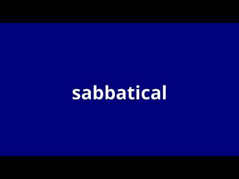 what is the meaning of sabbatical.