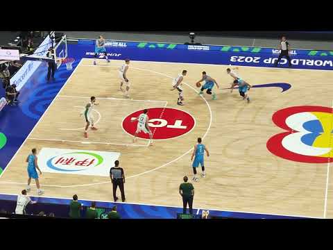 What a step-back 3 move by Luka DonΔiΔ but just missed! (Slovenia-Lithuania) (FIBA World Cup Manila)