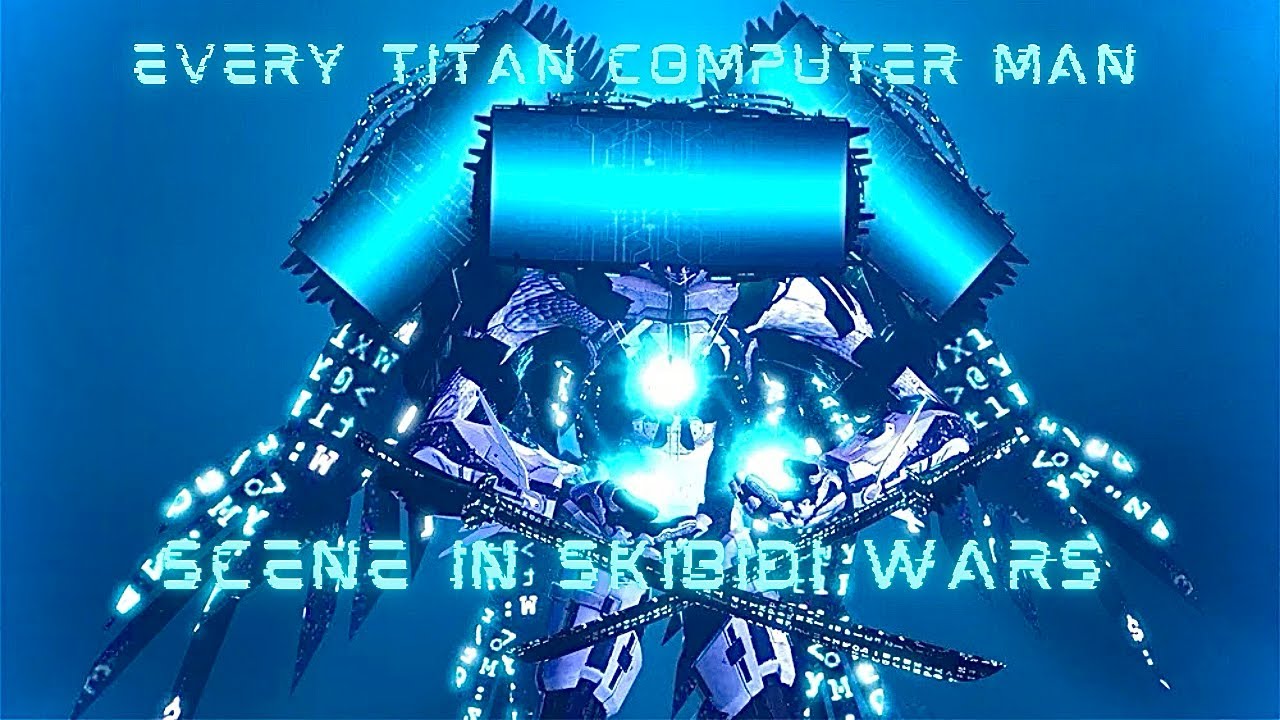 Skibidi Wars but is Titan Computer man on the scene only