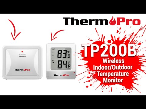 ThermoPro TP200B Remote Temperature Monitor Indoor Outdoor Weather Thermometer Setup Video