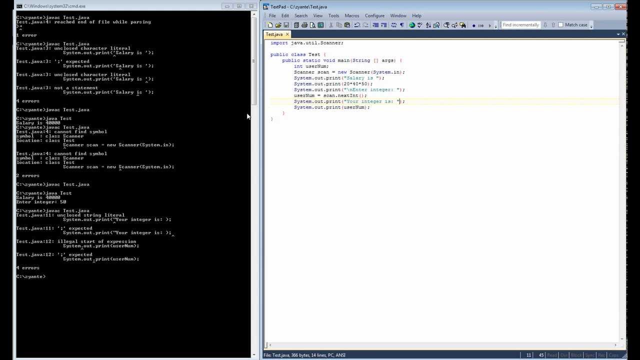 Common Syntax Errors - Java