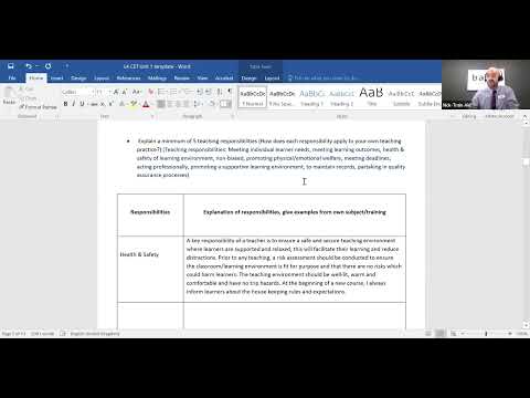 L4 CET 1.1 Explain the teaching role and responsibilities in education and training