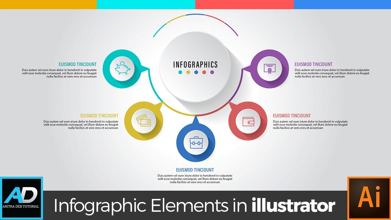 Infographic Elements Design template 018 | Infographic Illustrator Adobe Illustrator Tutorial