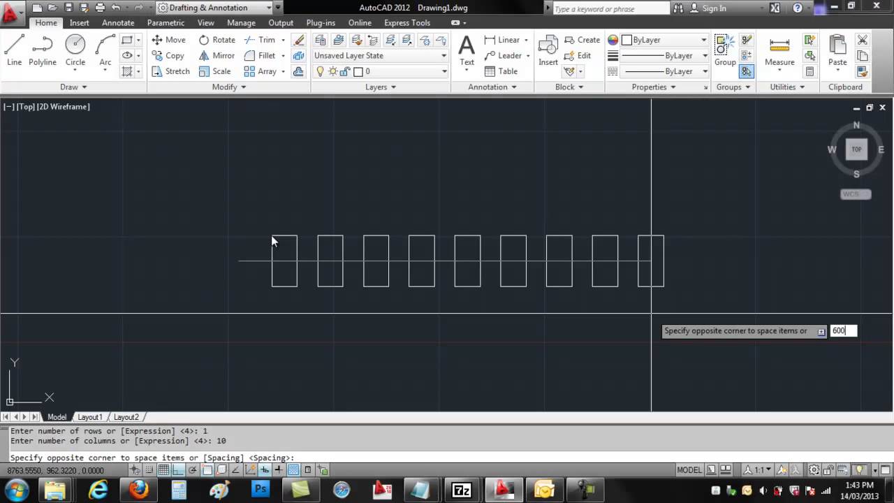 Array Command Autocad 2012