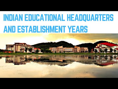 Indian Educational Headquarters and Establishment Years
