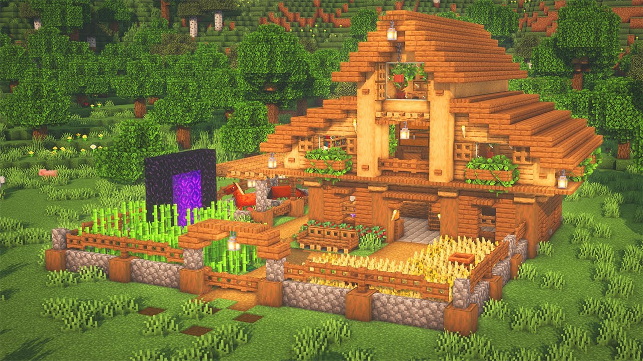 Minecraft: How to Build a Wooden Starter Base • Tutorial - Minecraft ...