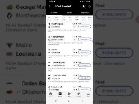 NCAA Baseball Game Scores Update 6-3-23