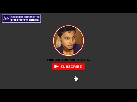 Make Animated Subscribe Button Intro Video in After Effects - After Effects Tutorial