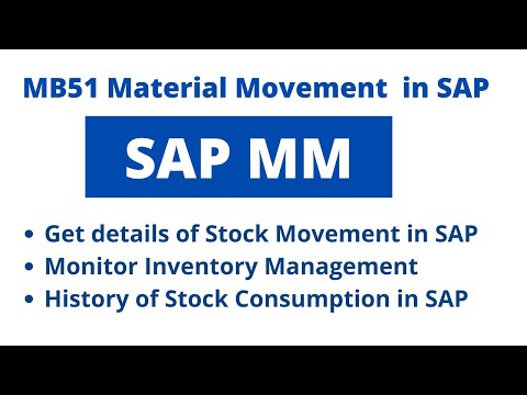 MB51 SAP MATERIAL MOVEMENT HISTORY WITH DOCUMENT LIST