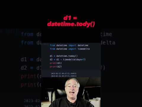Subtract/Add days to a Python datetime 🐍 #shorts #python