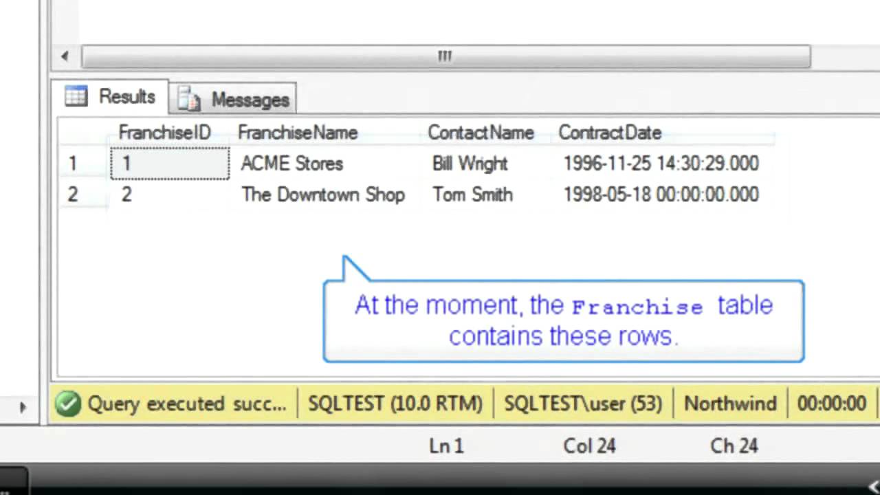 Delete all rows from a table: SQL Training by SQLSteps
