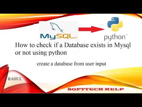 How to check if a Database exists in mysql or not using python | create database from user input