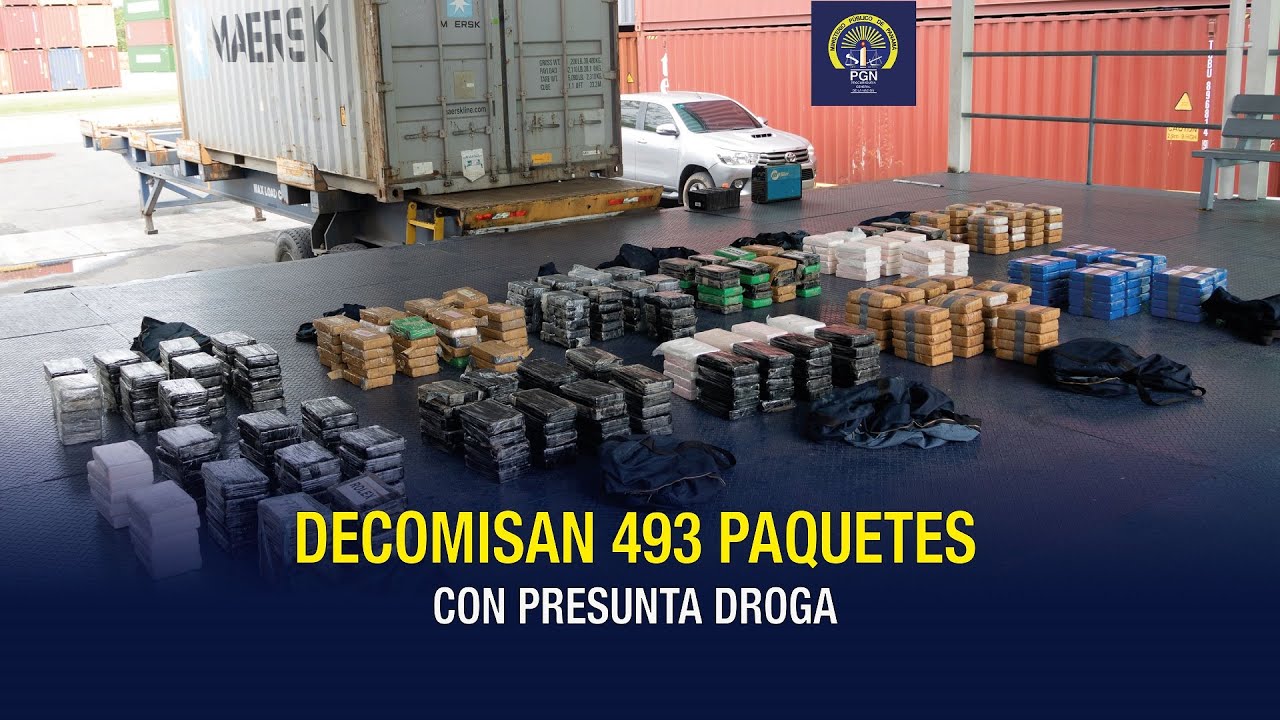 Decomisan presunta droga en un contenedor