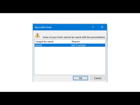 Some of your fonts cannot be saved with the presentation in Ms PowerPoint - How To Fix Error ⚠️