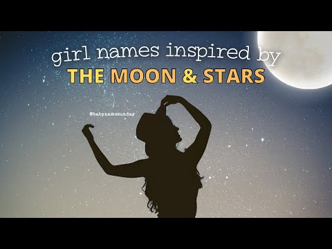 BABY NAMES FOR GIRLS INSPIRED BY THE MOON AND STARS 🌟 | Unique & Rare Girl Names! #babynames #shorts