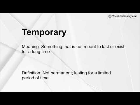 Temporary Meaning