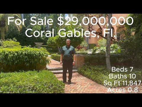 Luxury Waterfront Estate in Gables Estates | 7 Beds | 11,847 SqFt | Private Theater + Wine Cellar