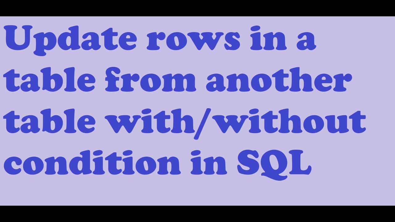 Update table using Joins in SQL | SQL Joins Update